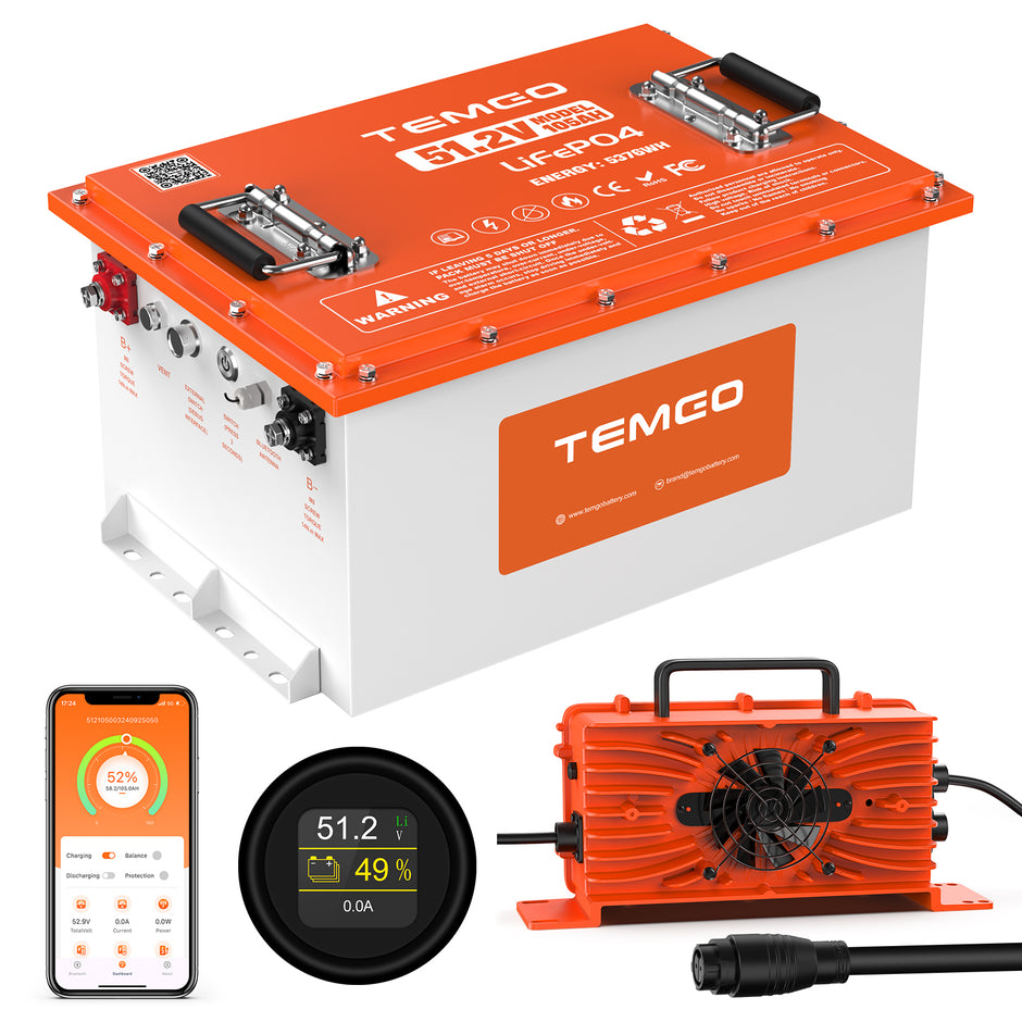 Temgot® Deep Cycle Lithium LiFePO4 Batteries | 12V/36V/48V 100Ah-460Ah